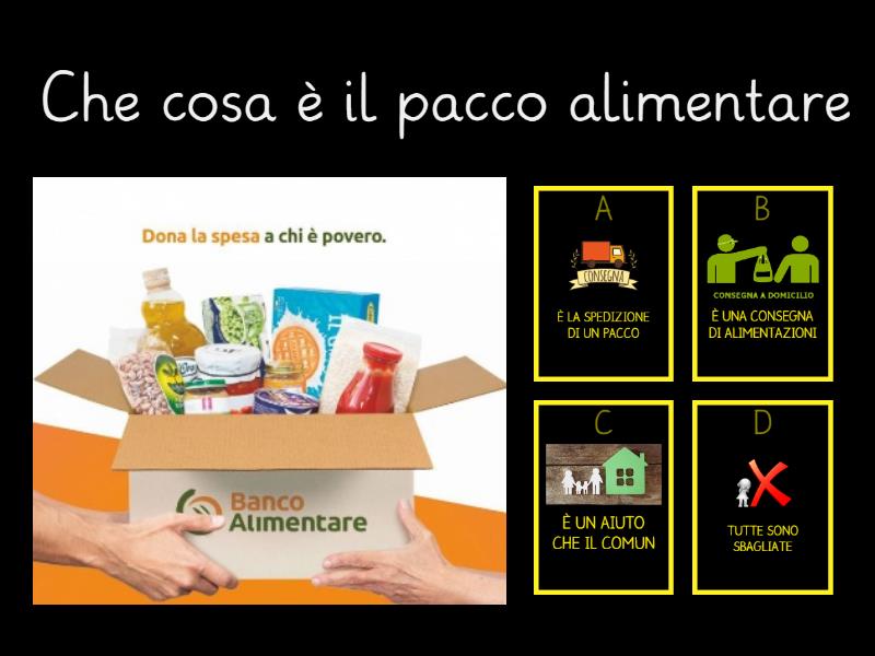IL PACCO ALIMENTARE - Quiz