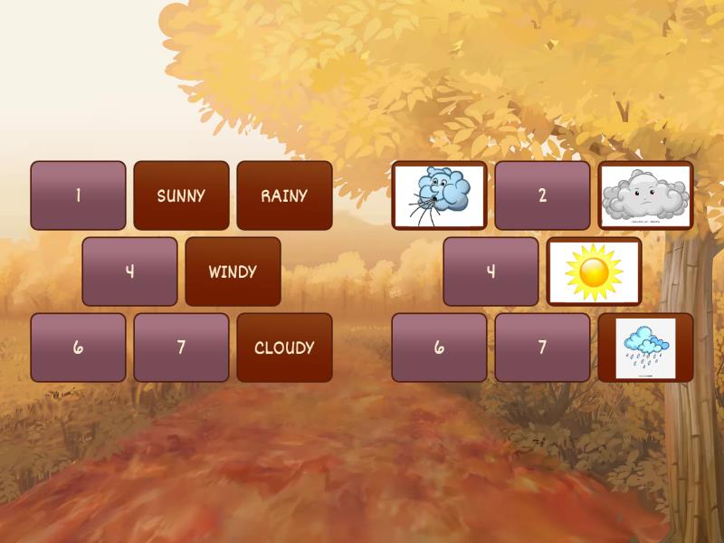 Weather memory game - Matching pairs