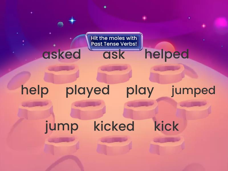 Regular Past tense verbs - whack-a-mole - narrative text - Whack-a-mole