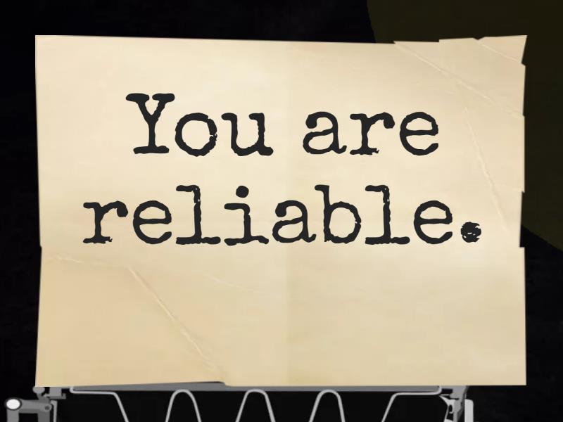reliable – надежный - Flash cards