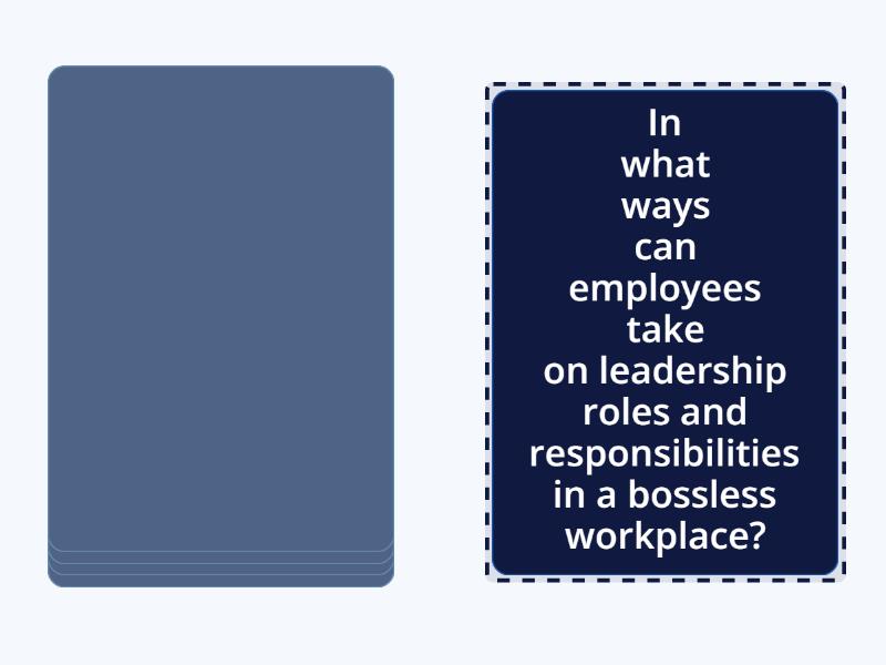 bossless workplace - Speaking cards