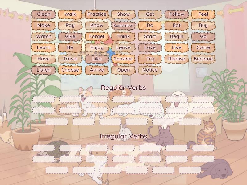 Clasifica los verbos - Group sort
