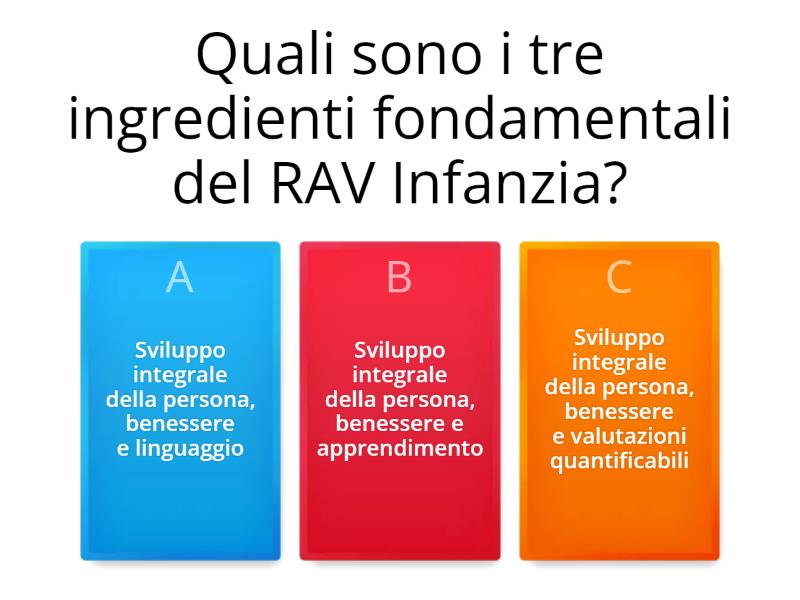 RAV Infanzia - Quiz