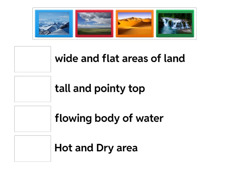 landforms - Match up