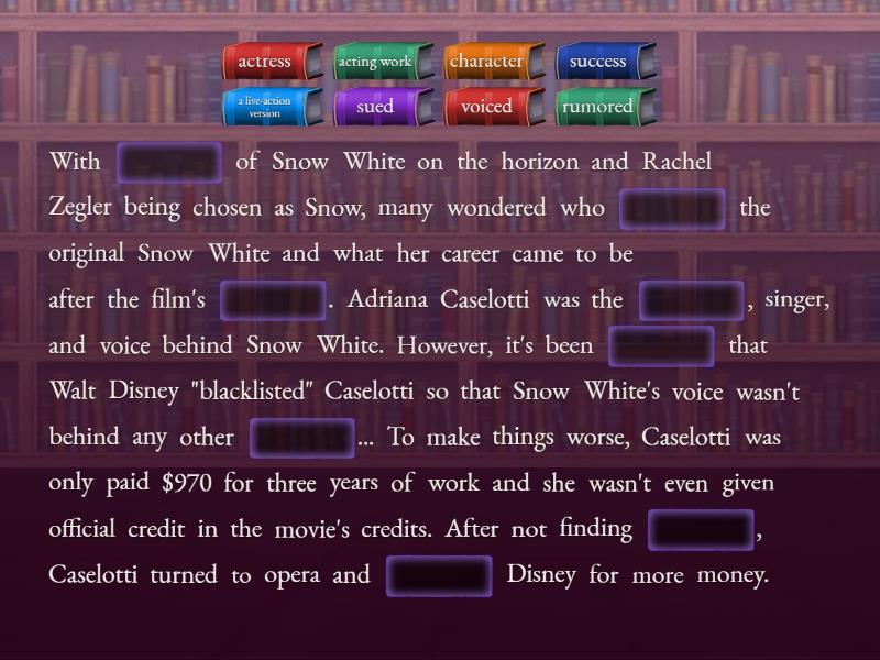 Missing words in text [DARK SECRETS about Disney] - Palabra perdida