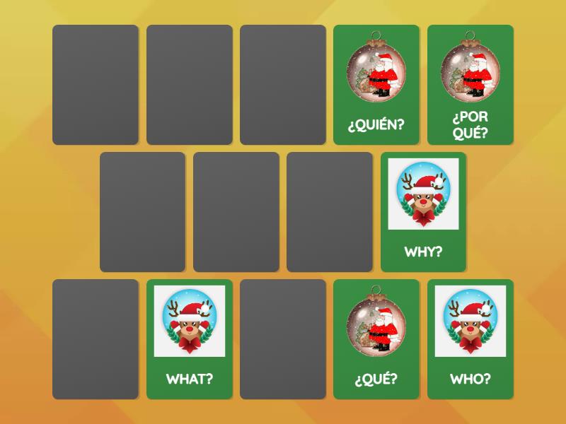 MEMORAMA WH-QUESTIONS - Matching pairs