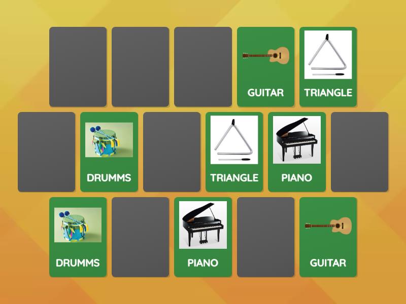 INSTRUMENTS - MEMORY GAME - Matching pairs