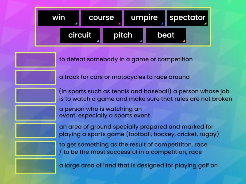 Sports Words - Match up
