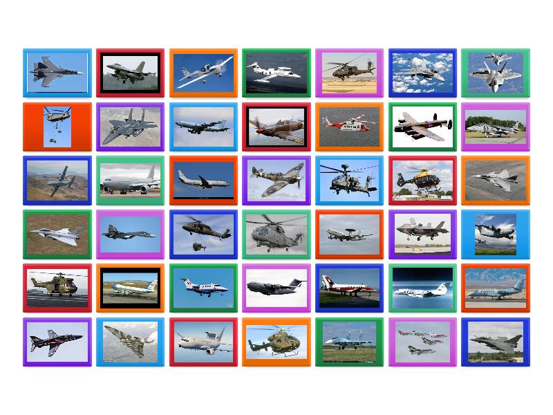 Scout Aircraft Recognition list - Military AC - Flip tiles