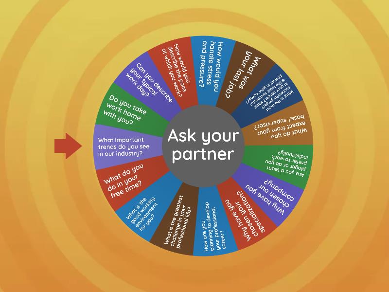 Task 4. Speaking club. Interview - Spin the wheel