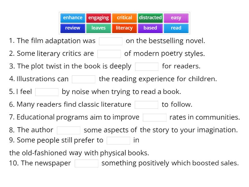 F3_U7_reading - Complete the sentence