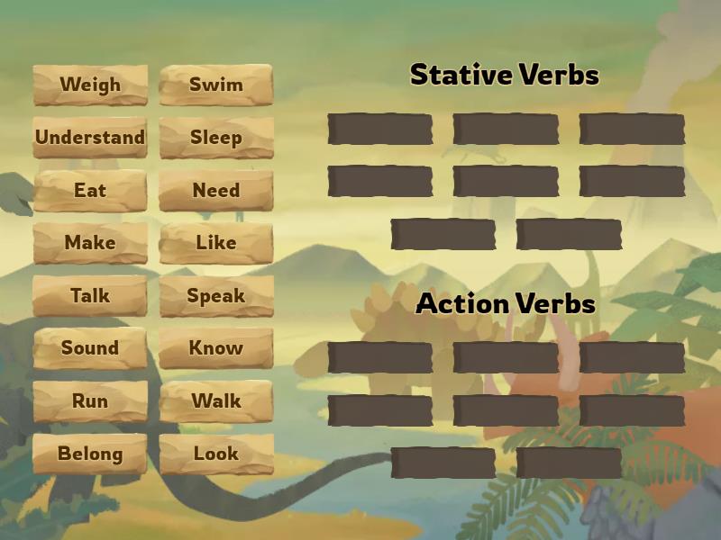 Stative Verbs vs Action Verbs - Pengurutan grup