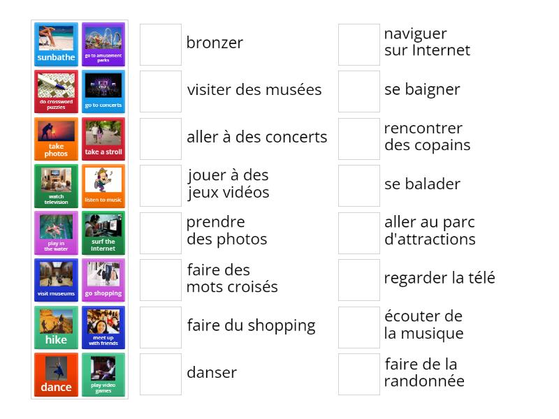 Les loisirs 2 - Match up