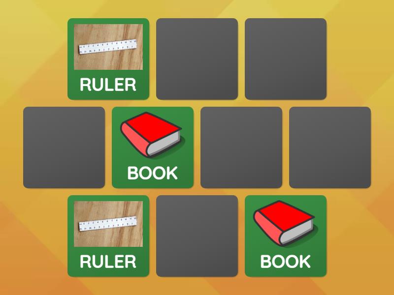 SCHOOL OBJECTS 2 - Parejas