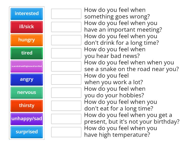 Emotions A2 - Une las parejas