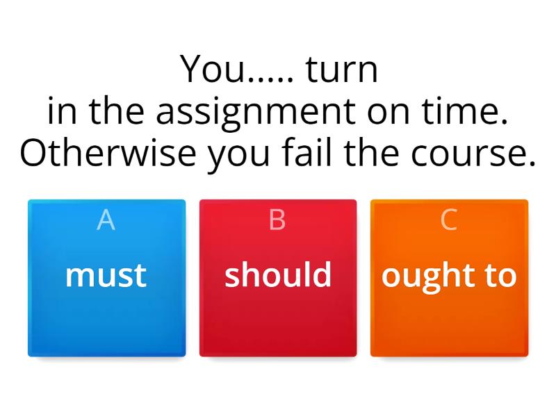 Modals practice - Quiz