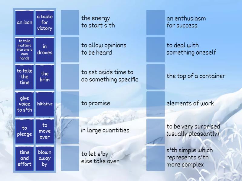 Crisp lesson - Match up