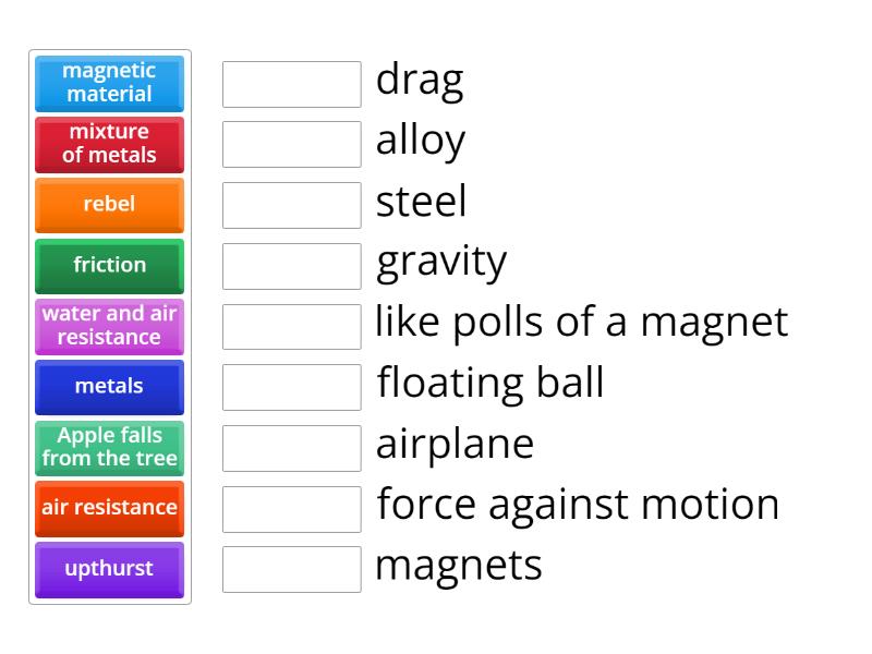 Force and magnet - Match up
