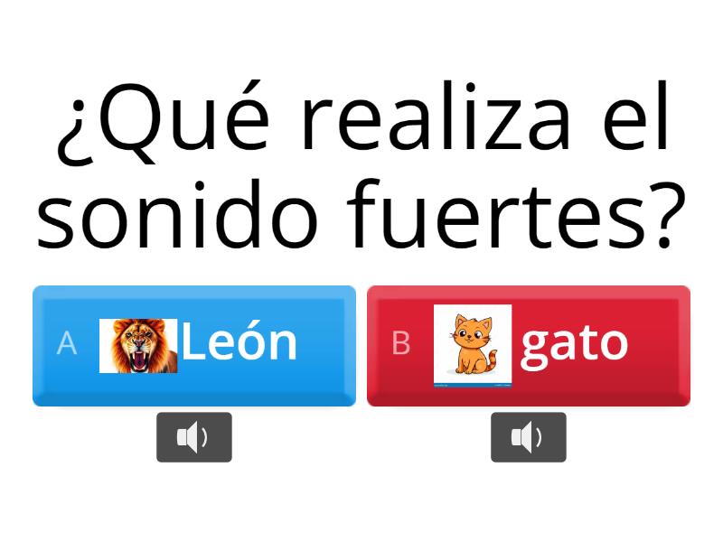 IDENTIFICAMOS SONIDOS FUERTES Y SUAVES - Quiz