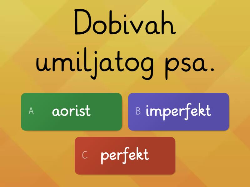 Glagolski oblici - Kviz