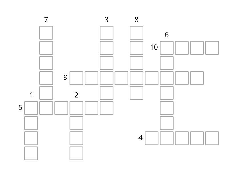 Los colores - Crossword