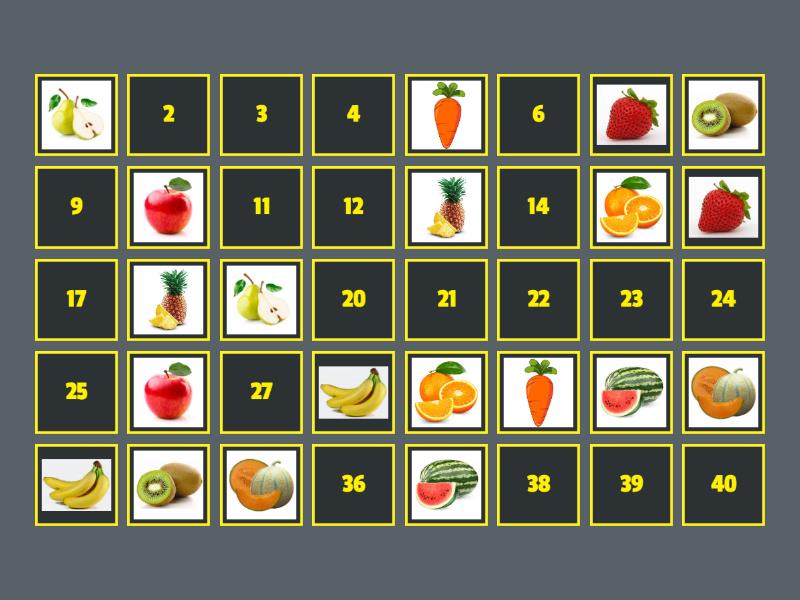 memorama alimentos - Matching pairs
