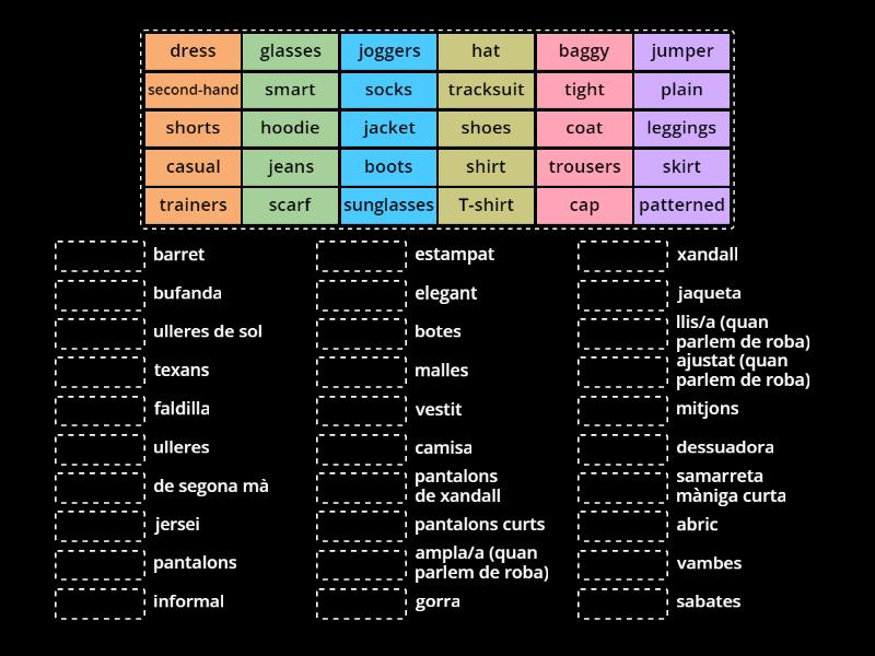 Synchronize 1 | Unit 4 Vocabulary - Match up