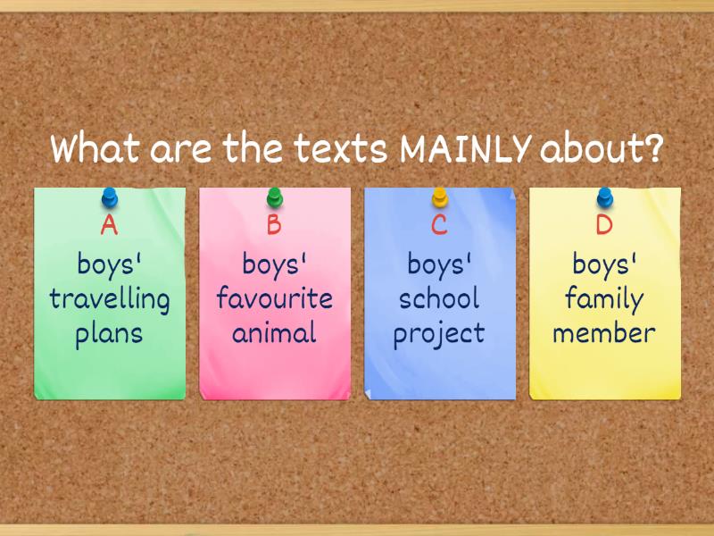 Guess the main idea - Quiz