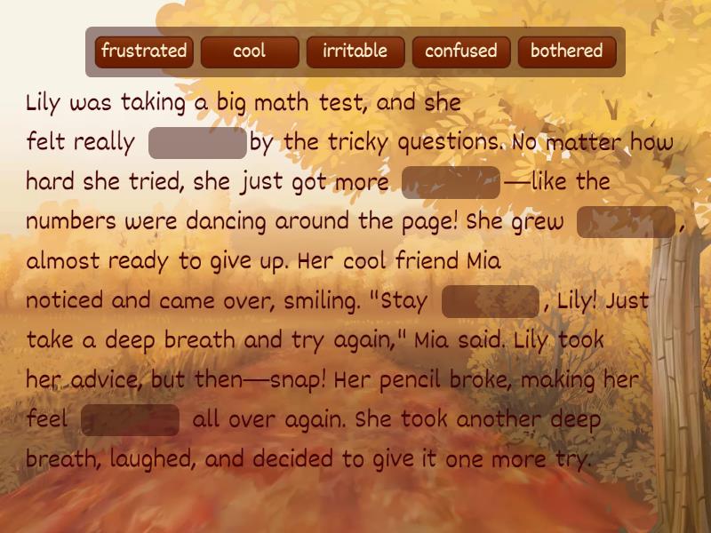 My View, Grade 4, U3-1 Vocabulary - Complete the sentence