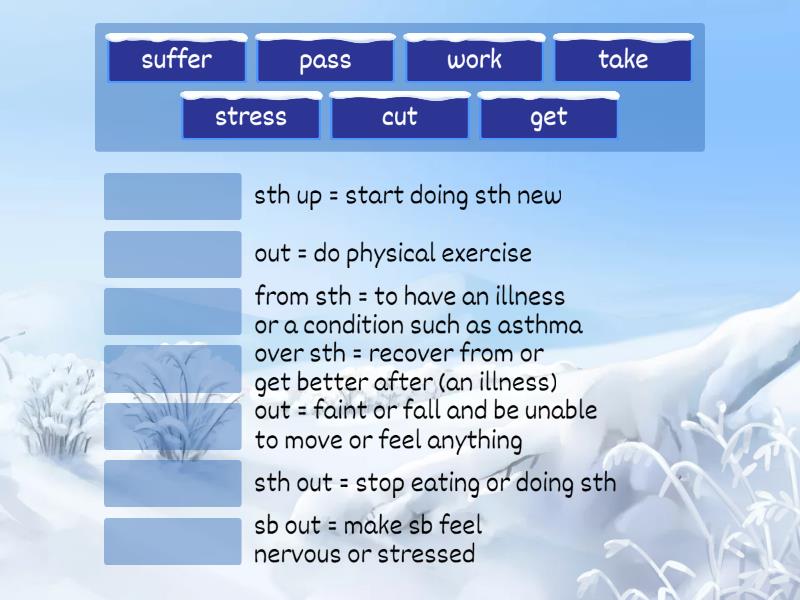 Focus 2, Unit 8, Phrasal verbs - Match up