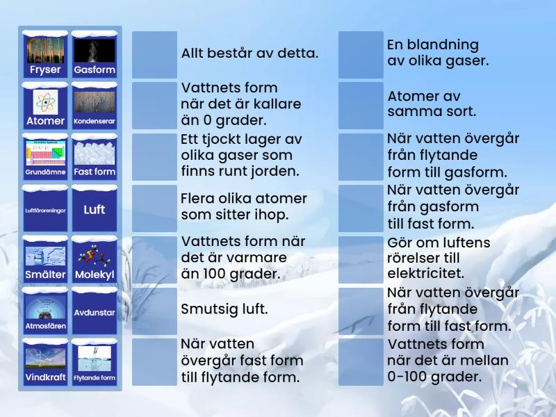 Luft och vatten - Match up
