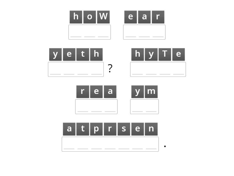 Who's he/ she? March 11 Monday - Anagram