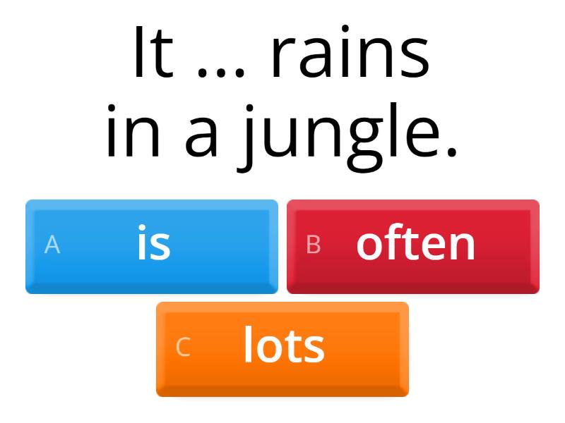 Movers Reading - Missing words (2) - Quiz