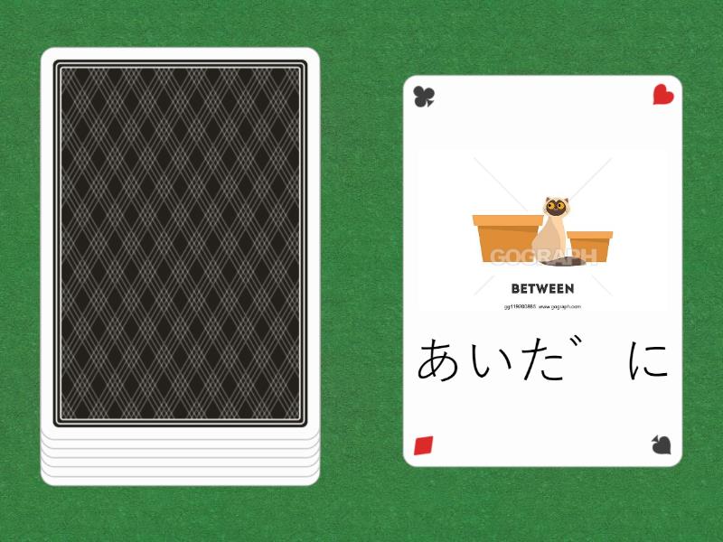 japanese prepositions flash cards2 - Speaking cards