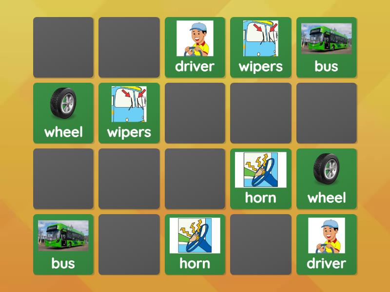 Wheels on the Bus - Matching pairs