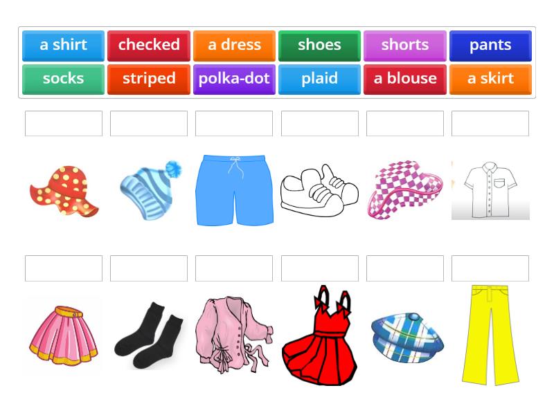 LET'S GO 3 - UNIT 2 - CLOTHES PART 1 - Match up