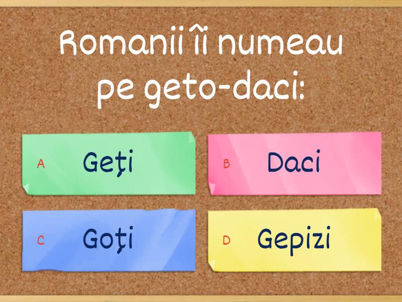 Geto-dacii - Chestionar