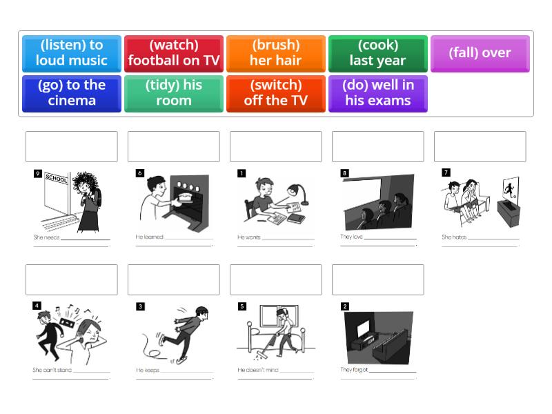 WW2 4.4 grammar verb patterns - Match up
