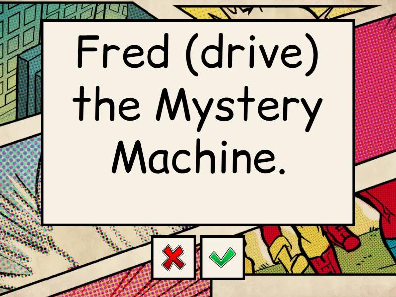 Present Simple. Make sentences - Flash cards