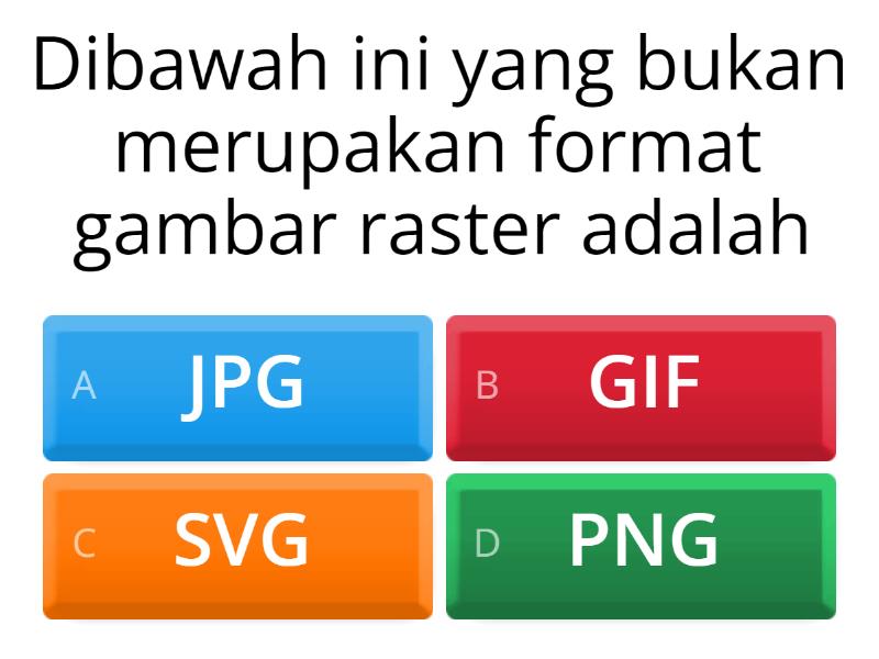 Format Gambar Raster - Quiz