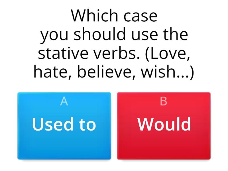 Difference Between "Used to" and "Would" - Quiz