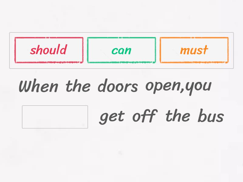 Modal verbs - Missing word
