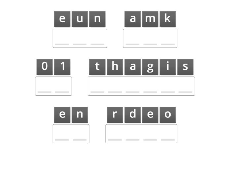 body parts - Anagram