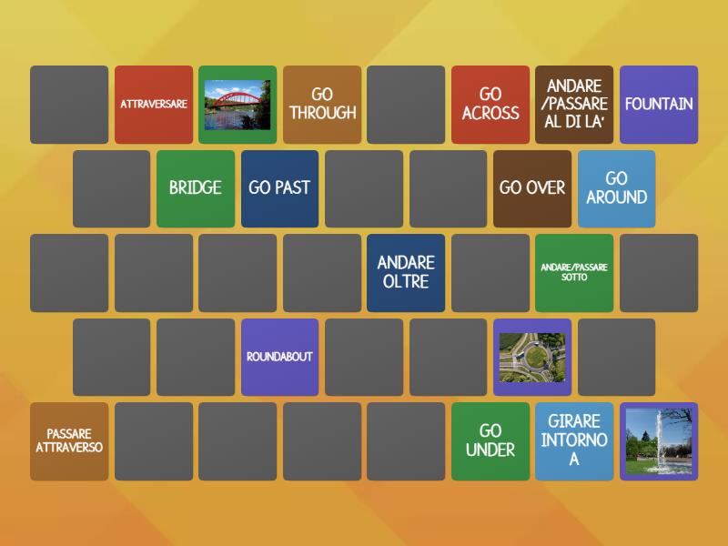 Giving directions - Matching pairs