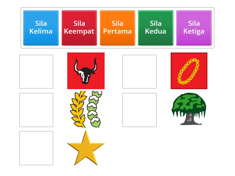 Lambang-lambang Sila Pancasila - Match up