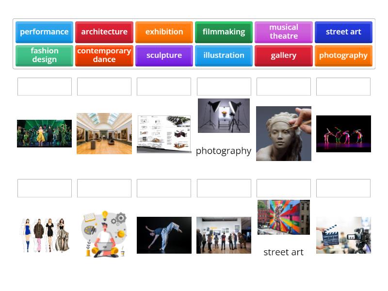 VISUAL AND PERFORMING ARTS - Match up