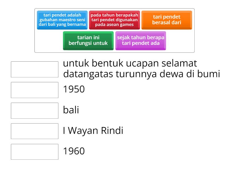 tari pendet - Match up