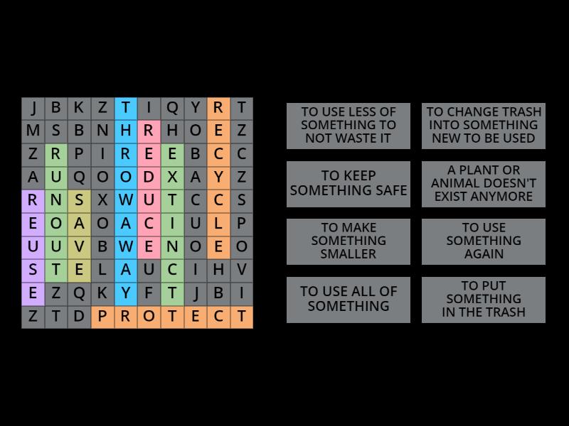 Environmental problems and solutions - 3rd Adol Junior - Wordsearch