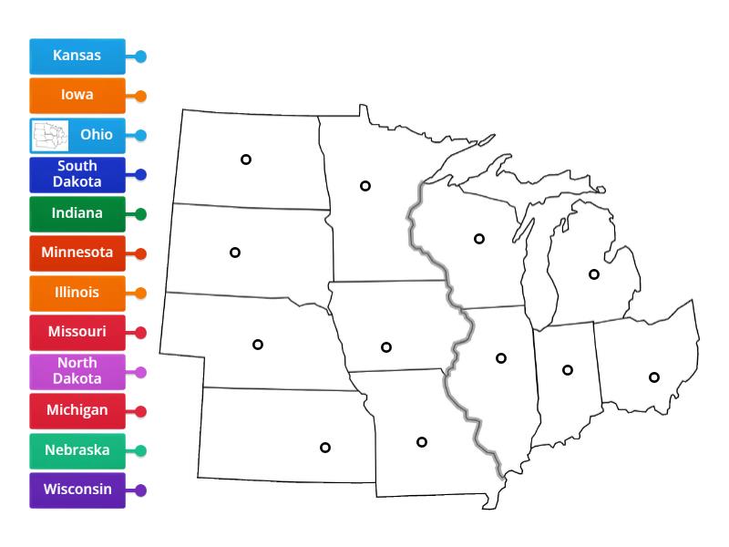 Midwest labeling - Labelled diagram