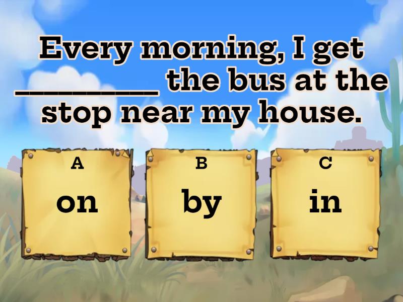 Practice get + prepositions + transport - Quiz